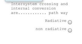Solved Intersystem crossing and internal conversion are. | Chegg.com