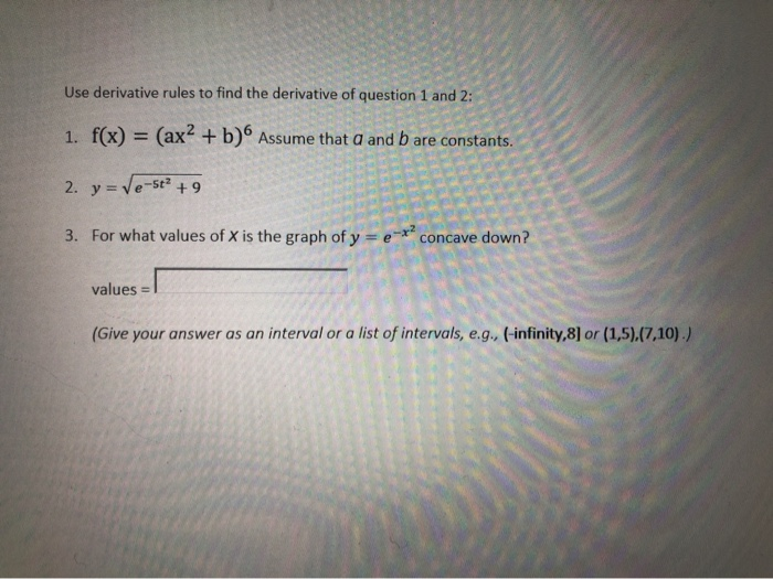 Solved Use derivative rules to find the derivative of | Chegg.com