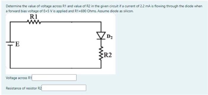Solved Determine the value of voltage across R1 and value of | Chegg.com