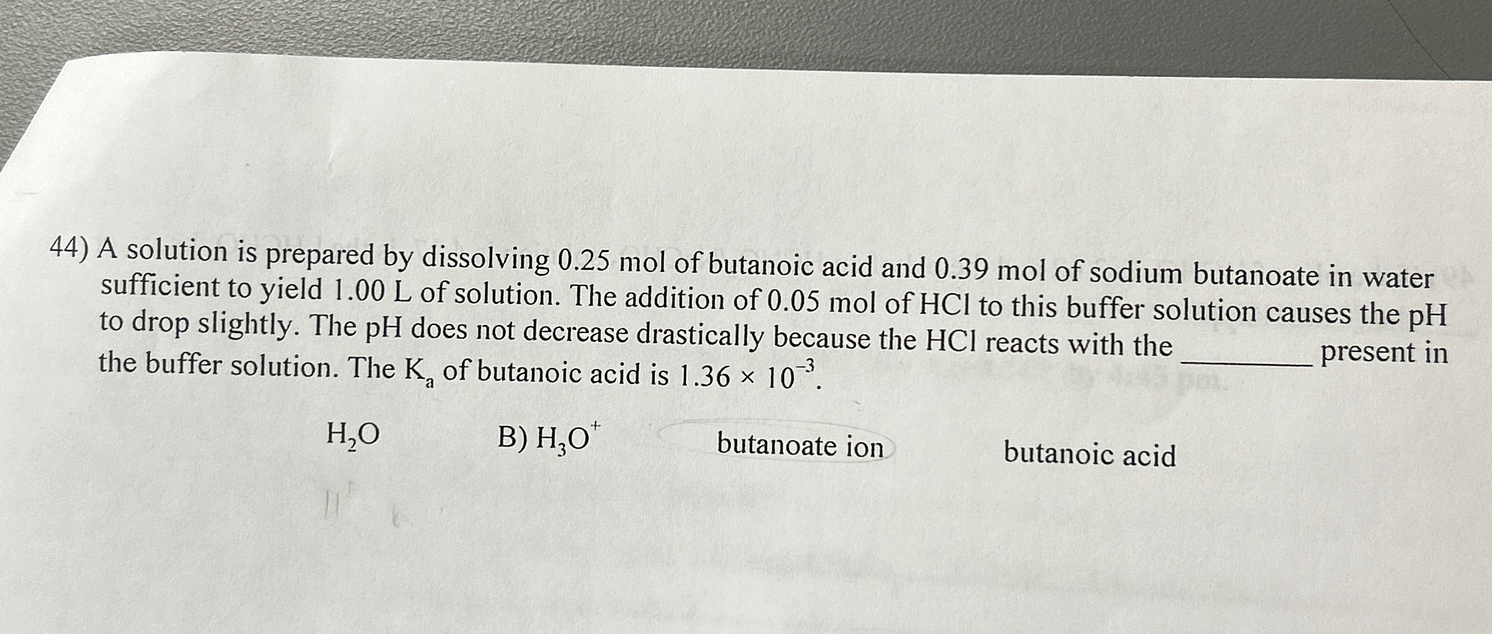 Solved A solution is prepared by dissolving 0.25mol of | Chegg.com