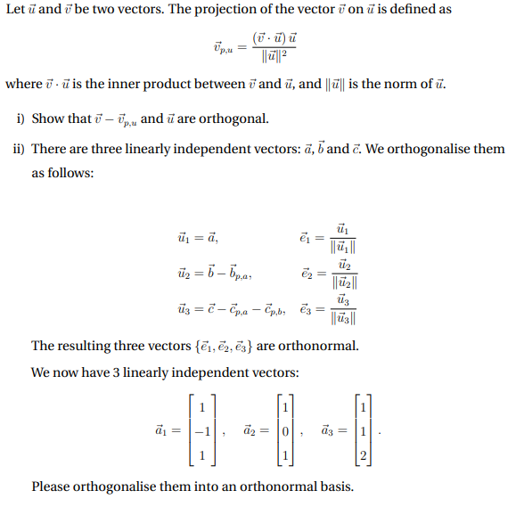 Solved Let vec(u) ﻿and vec(v) ﻿be two vectors. The | Chegg.com