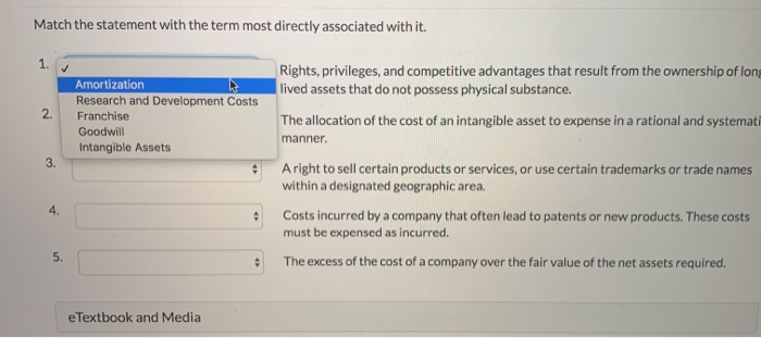Solved Match the statement with the term most directly | Chegg.com