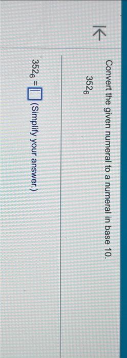 Solved Convert the given numeral to a numeral in base 10 . | Chegg.com