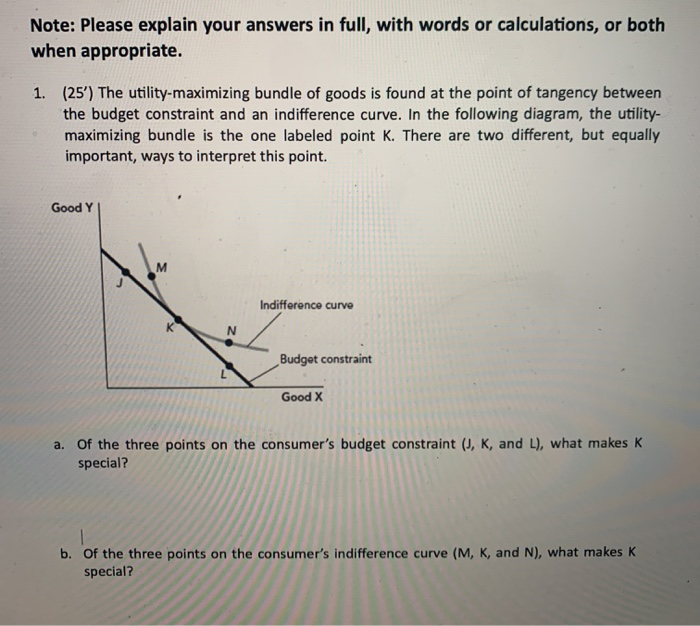 Solved Note: Please explain your answers in full, with words | Chegg.com
