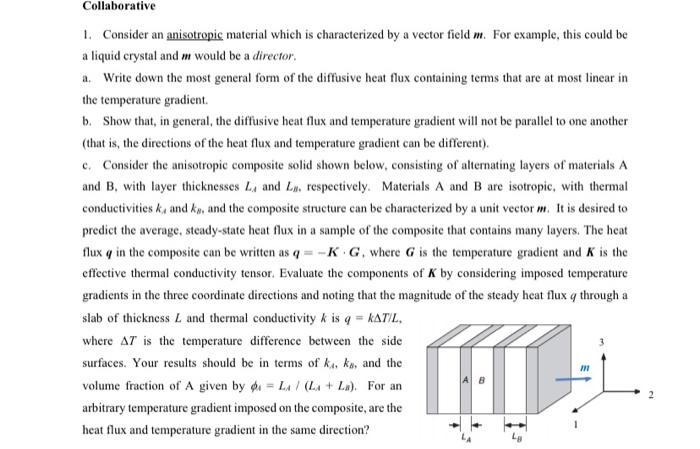 Solved Collaborative 1. Consider an anisotropic material | Chegg.com
