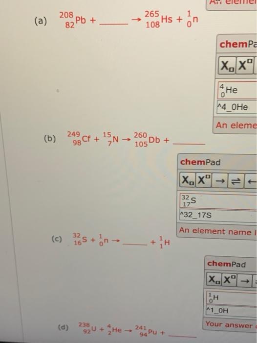 Solved Many elements have been synthesized by bombarding | Chegg.com
