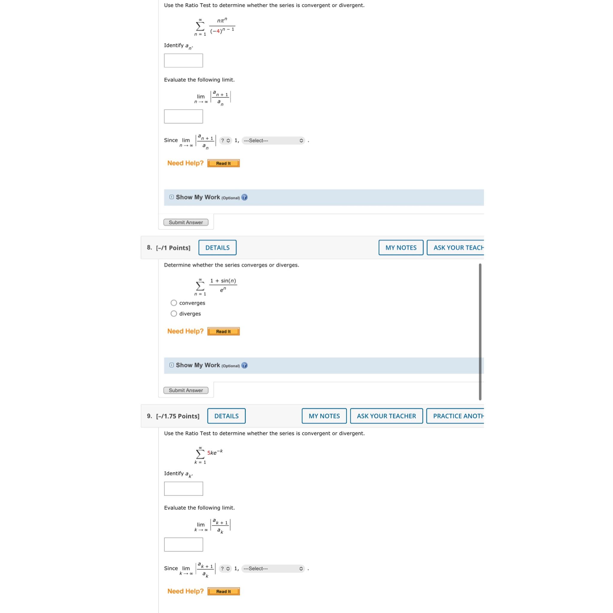 Solved Please answer these three questions :Use the Ratio | Chegg.com