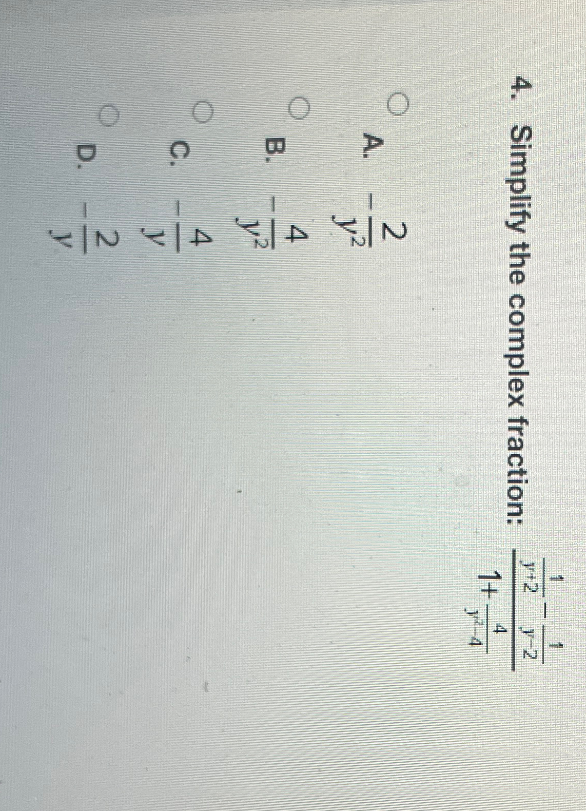 Solved Simplify the complex fraction: | Chegg.com
