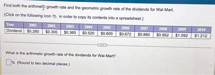 Solved Find both the arithmetry growth rate and the | Chegg.com