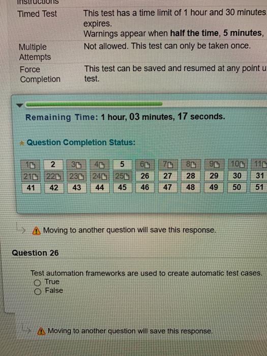 Solved Timed Test This test has a time limit of 1 hour and | Chegg.com