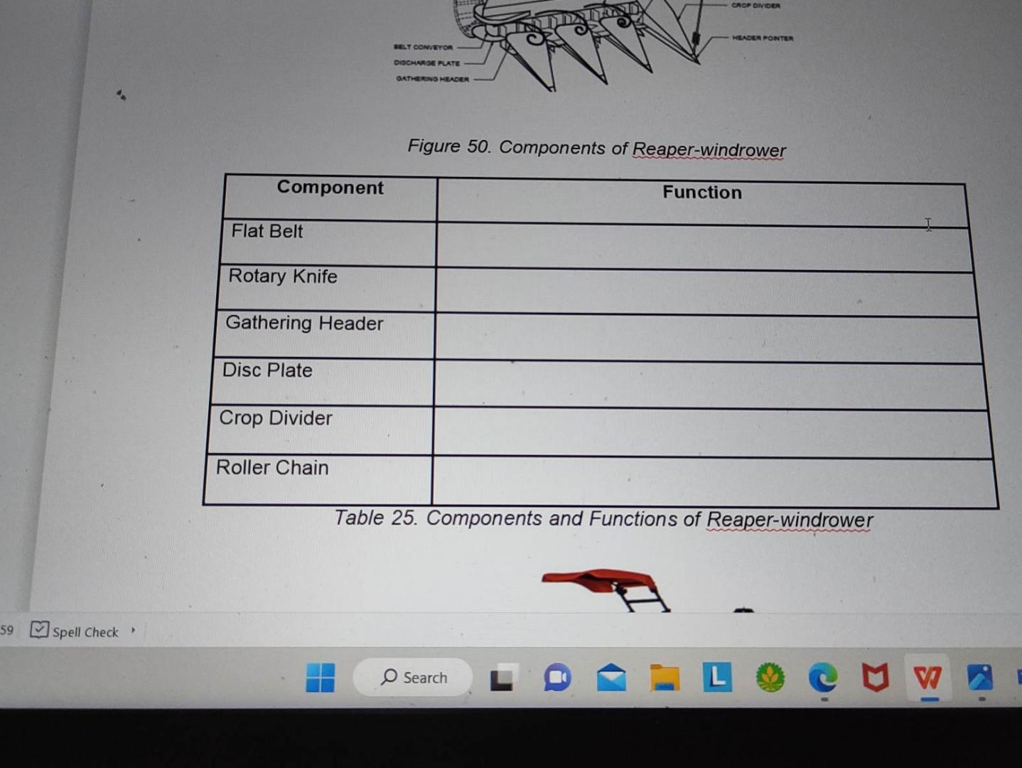 Solved Figure 50. Components of Reaper-windrower I anIe