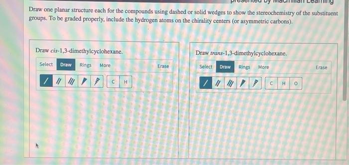 Solved Draw one planar structure each for the compounds | Chegg.com