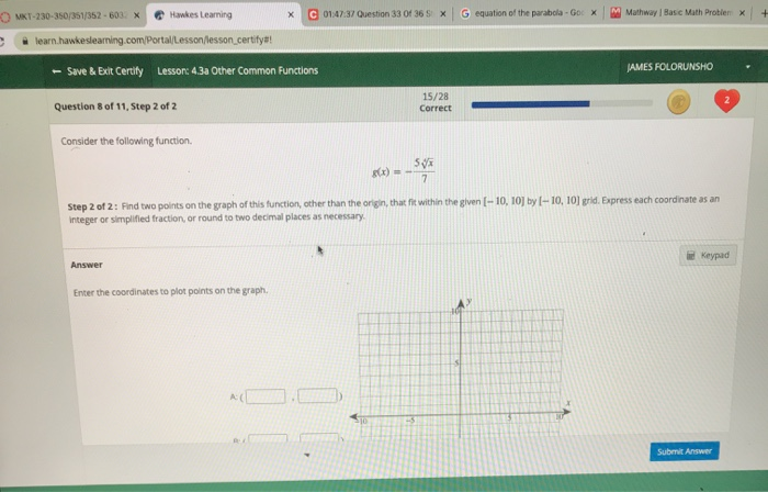 Solved G equation of the parabola - Go X M Mathway 1 Basic | Chegg.com