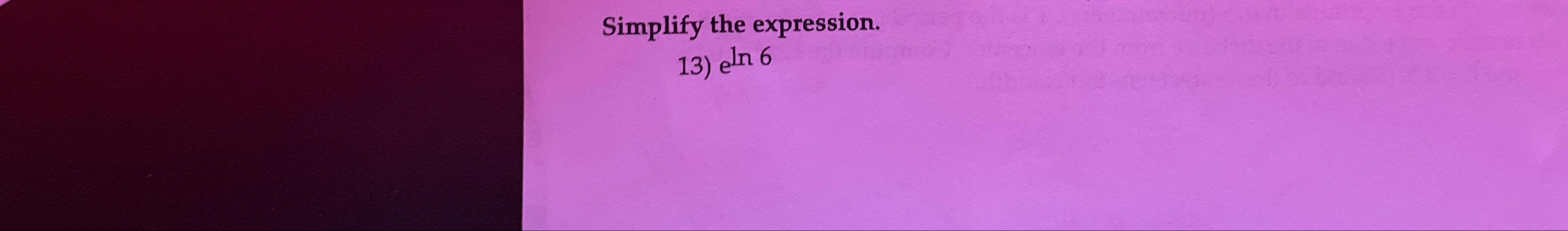 Solved Simplify the expression.eln6 | Chegg.com