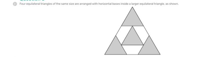 (1) Four equilateral triangles of the same size are | Chegg.com