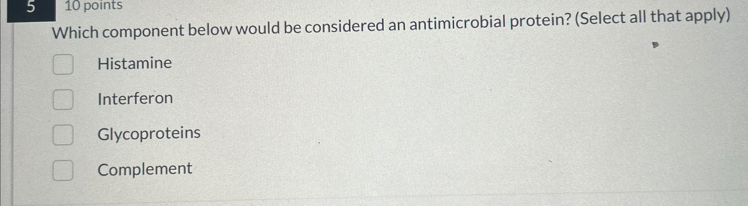 Solved 510 ﻿pointsWhich component below would be considered | Chegg.com