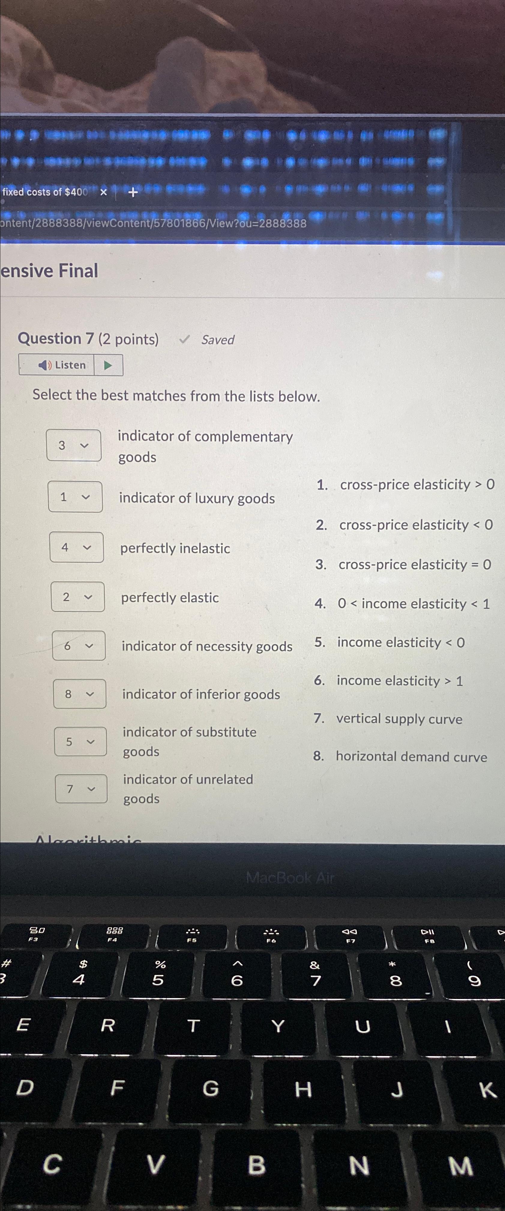 Solved fixed costs of $400×,+ontent ??2888388? ﻿viewContent | Chegg.com