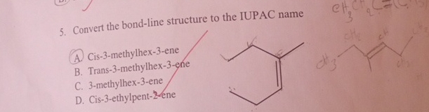 Solved 5. ﻿Convert the bond-line structure to the IUPAC | Chegg.com