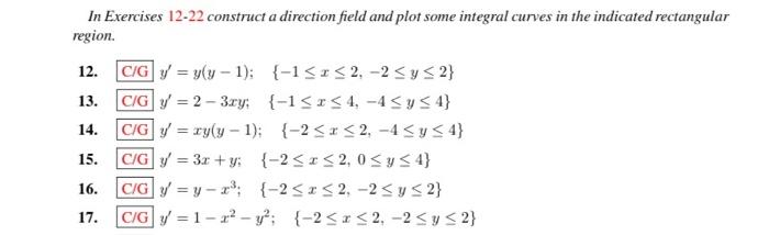 Solved In Exercises 12-22 construct a direction field and | Chegg.com