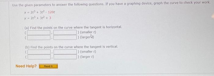 Solved Ise the given parameters to answer the following | Chegg.com Solved Ise the given parameters to answer the following | Chegg.com