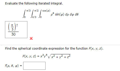 Solved Evaluate the following iterated | Chegg.com