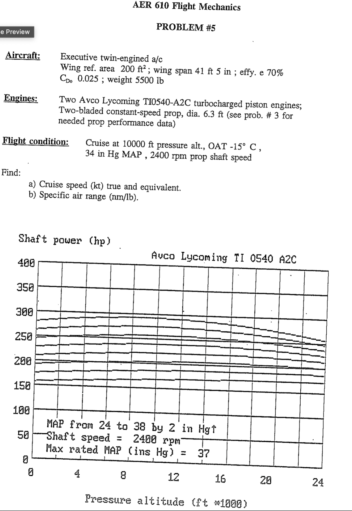 Solved Solve for:a) ﻿Cruise speed (kt) ﻿true and equivalent. | Chegg.com
