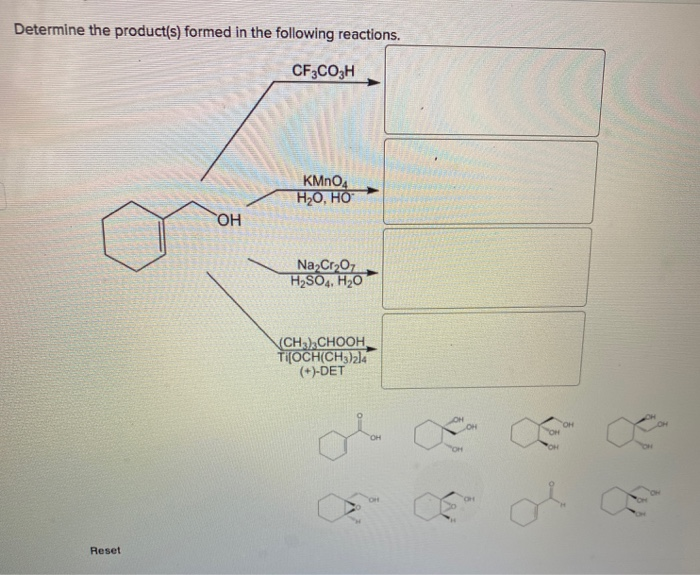 Solved Determine the product(s) formed in the following | Chegg.com