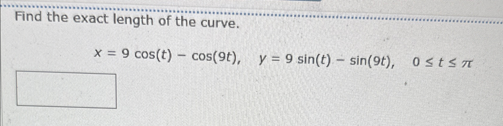 Solved Find the exact length of the | Chegg.com