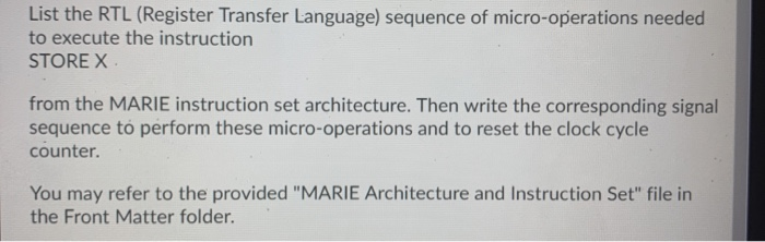 Solved List the RTL (Register Transfer Language) sequence of | Chegg.com