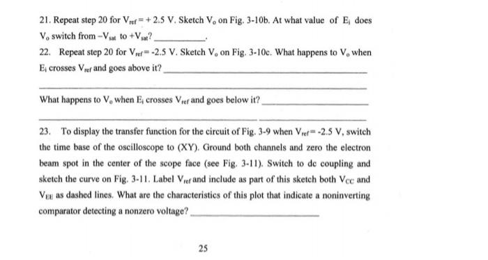 Solved Procedure D: Noninverting Voltage-Level Detector 19. | Chegg.com