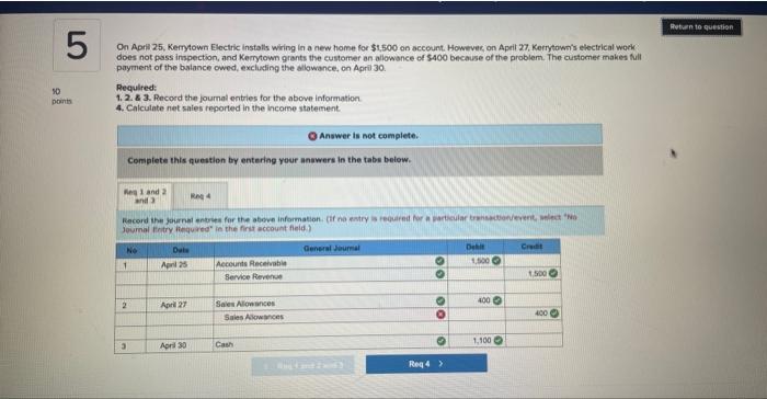 Solved On April 25, Kerrytown Electric installs wiring in a | Chegg.com