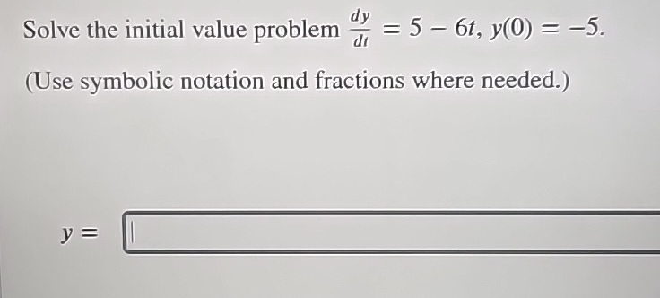 Solved Solve the initial value problem | Chegg.com