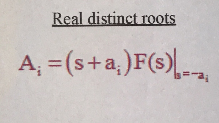 Solved Real distinct roots Az =(s+a,)F) OPU. (a) Using the | Chegg.com