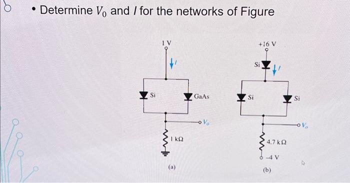 Solved Determine V0 and / for the networks of Figure | Chegg.com
