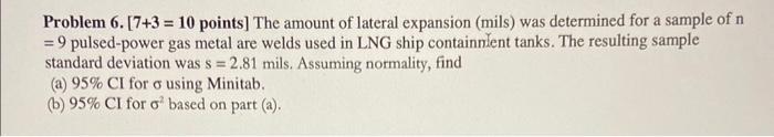 Solved Problem 6. [7+3=10 points] The amount of lateral | Chegg.com