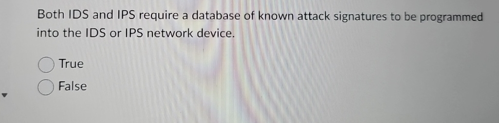 Solved Both IDS and IPS require a database of known attack | Chegg.com