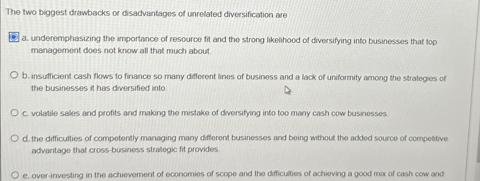 Solved The two biggest drawbacks or disadvantages of | Chegg.com