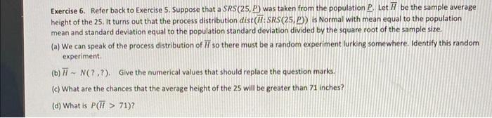 Solved Exercise 6. Refer back to Exercise 5. Suppose that a | Chegg.com Solved Exercise 6. Refer back to Exercise 5. Suppose that a | Chegg.com