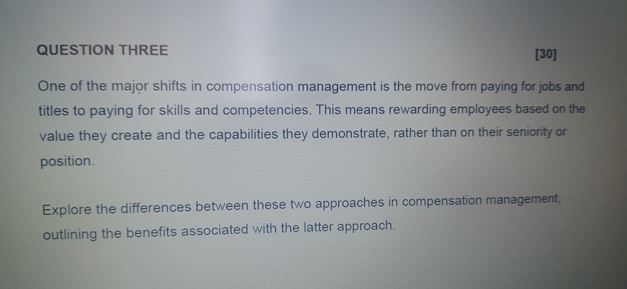 Solved QUESTION THREE[30]One of the major shifts in | Chegg.com