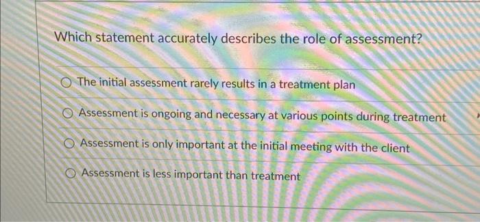 Solved Which statement accurately describes the role of | Chegg.com