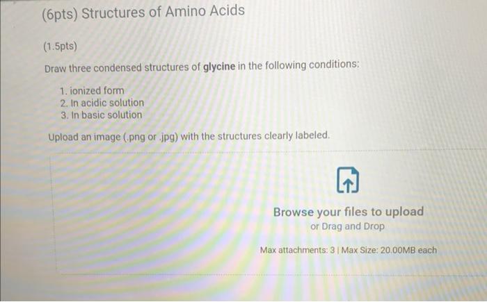 Solved (1.5pts) Draw three condensed structures of glycine | Chegg.com