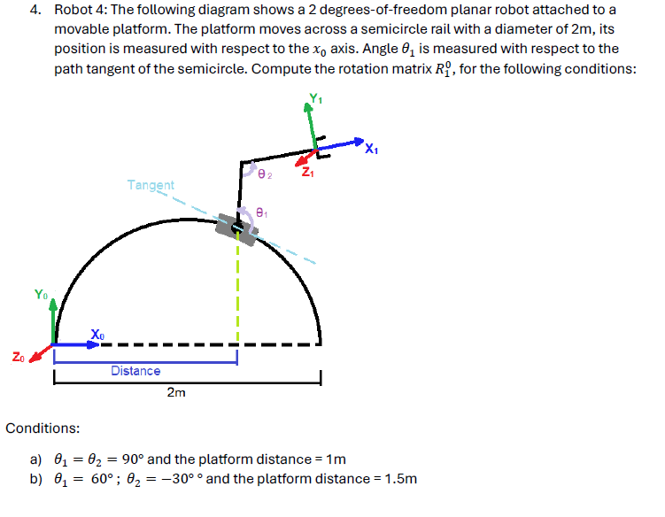 Solved Robot 4: The following diagram shows a 2 | Chegg.com