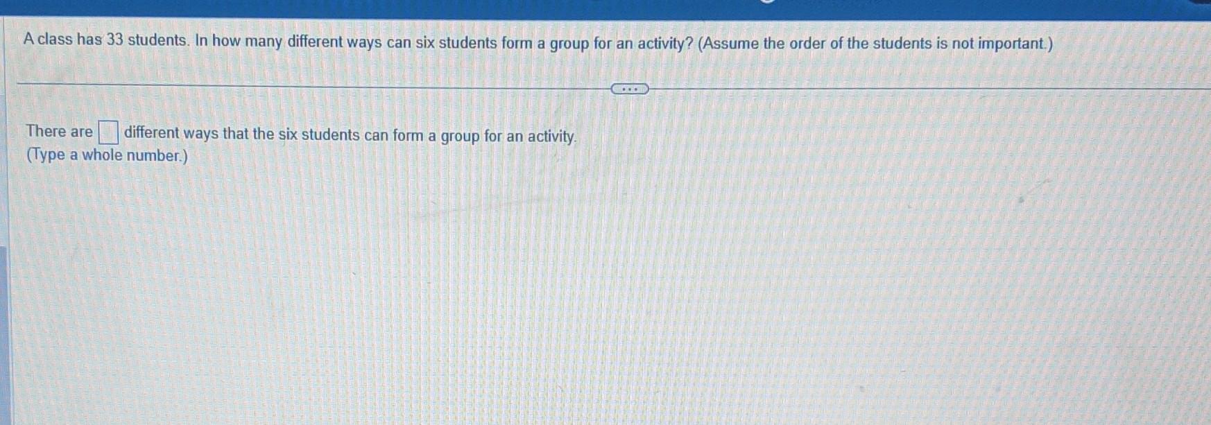 Solved A class has 33 students. In how many different ways | Chegg.com