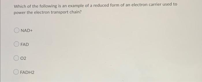 Solved Which of the following is an example of a reduced | Chegg.com