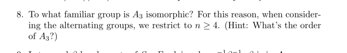Solved To what familiar group is A3 ﻿isomorphic? For this | Chegg.com
