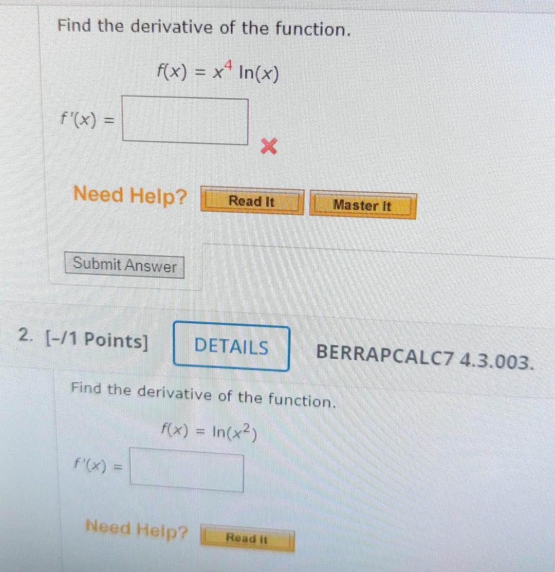 Solved Find the derivative of the function. f(x) = x² | Chegg.com