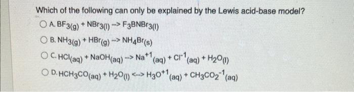 Solved Which of the following can only be explained by the | Chegg.com