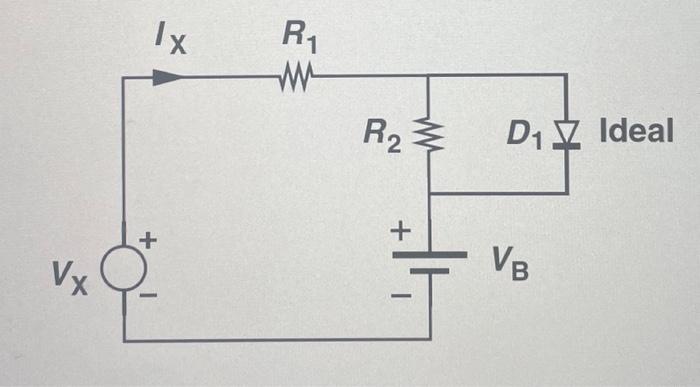 Solved Plot The Ix As A Function Of Vx For The Circuit Shown 