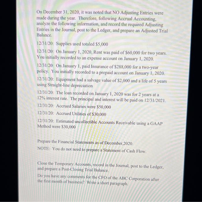 Solved Make unadjusted entry for information | Chegg.com