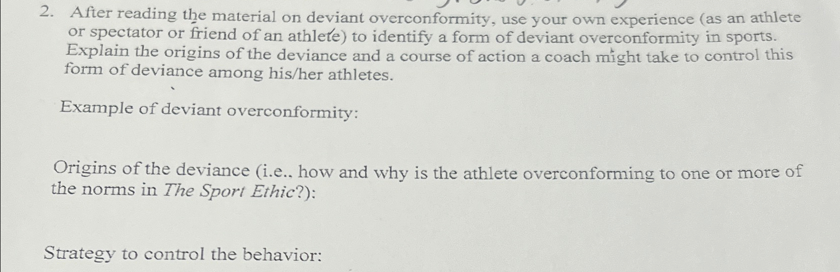 Solved After reading the material on deviant overconformity, | Chegg.com